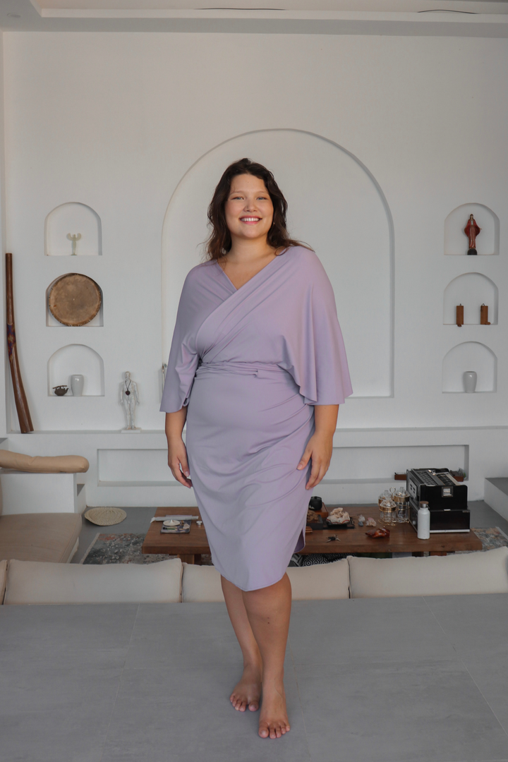 Ella swim set with wrap skirt - Mauve – ANAVA PARIS